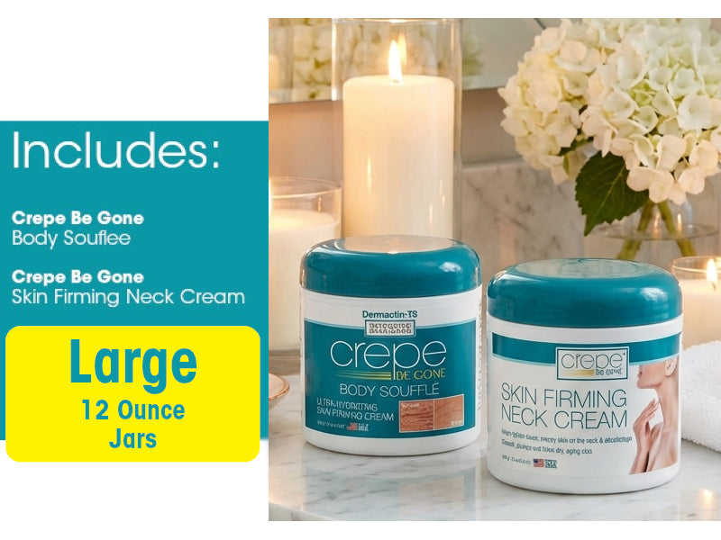 Crepe Be Gone Classic Body Souffle 12 oz. AND Firming Neck Cream 12oz ...